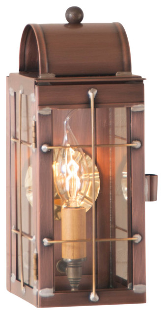 Irvin's Country Tinware Cape Cod Wall Lantern in Antique Copper ...