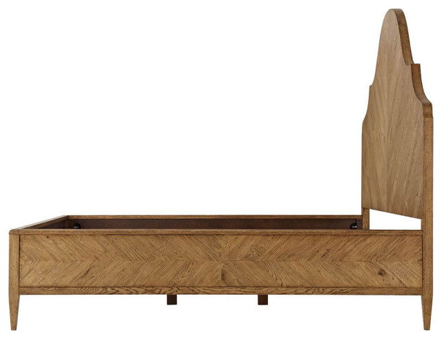 Modern Rustic Oak Queen Bed - Transitional - Platform Beds - by English ...