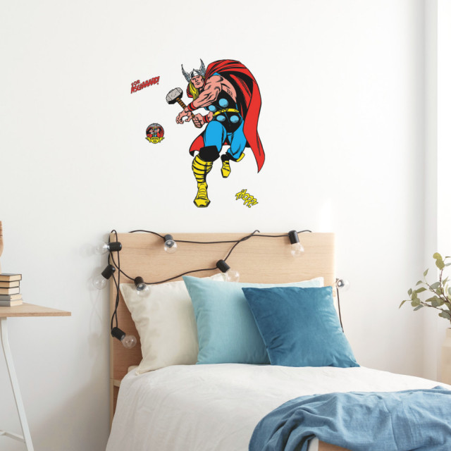 Marvel Classic Thor Comic Peel and Stick Giant Wall Decal ...