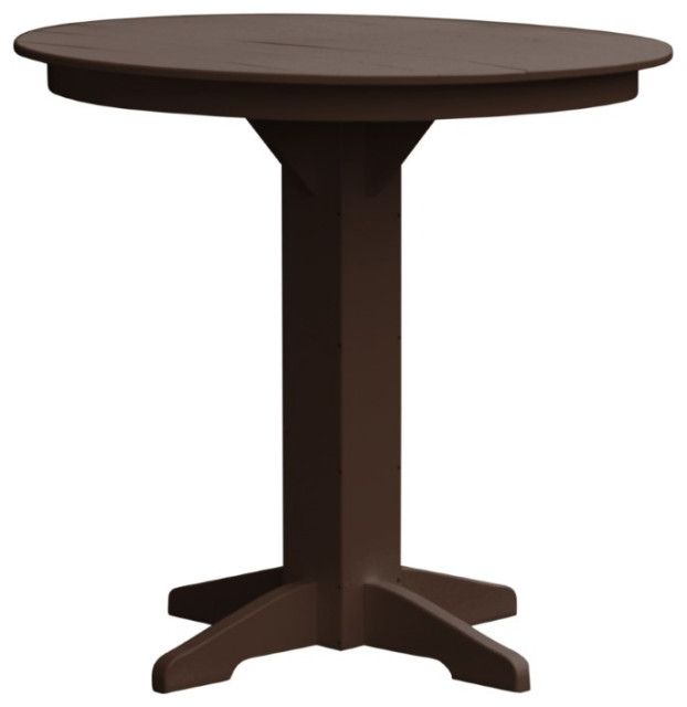 Poly Lumber Round Table, 44 Inch - Contemporary - Outdoor Pub And ...