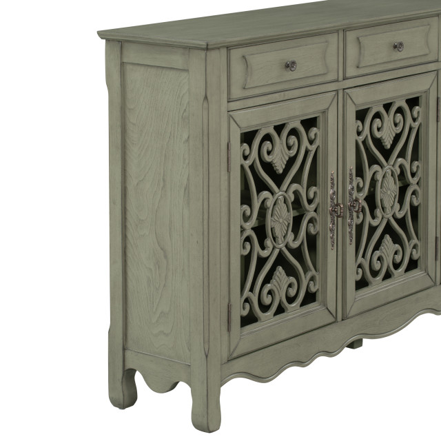 60-inch Wood Sideboard with Adjustable Shelves, 60" X 13" - French ...