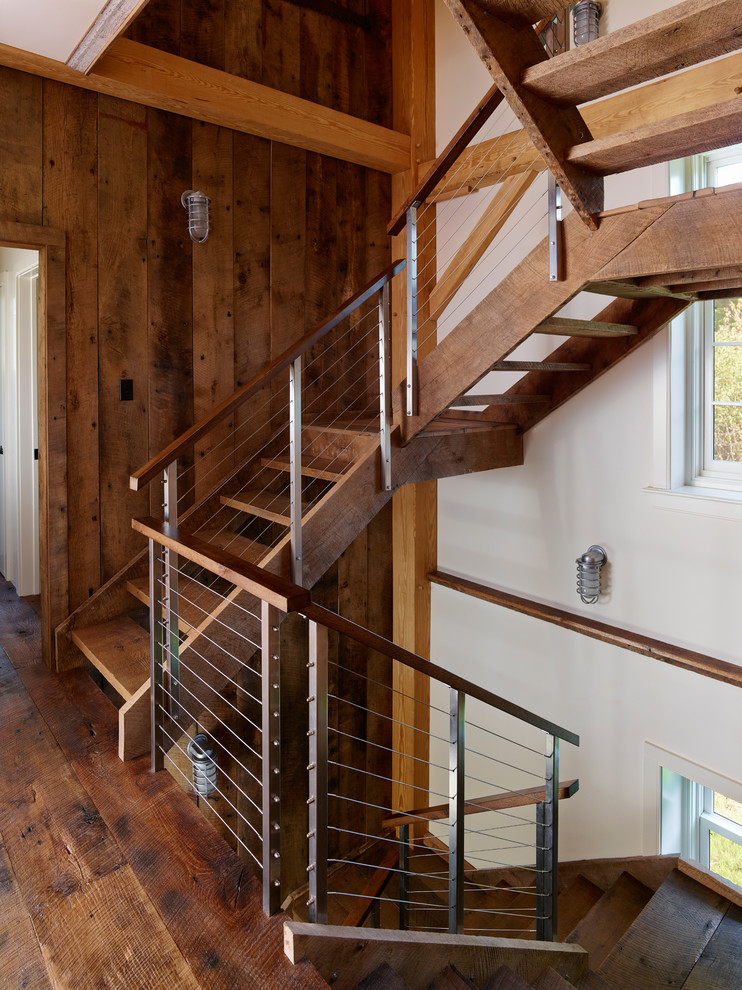 New Barn - Farmhouse - Staircase - Philadelphia - by Pinemar, Inc