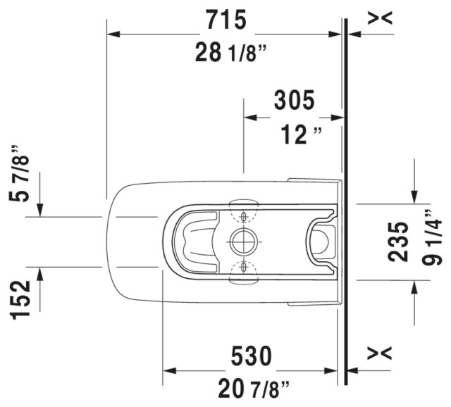 Duravit 215701-DUAL DuraStyle 0.92/1.32 GPF Dual Flush One Piece ...