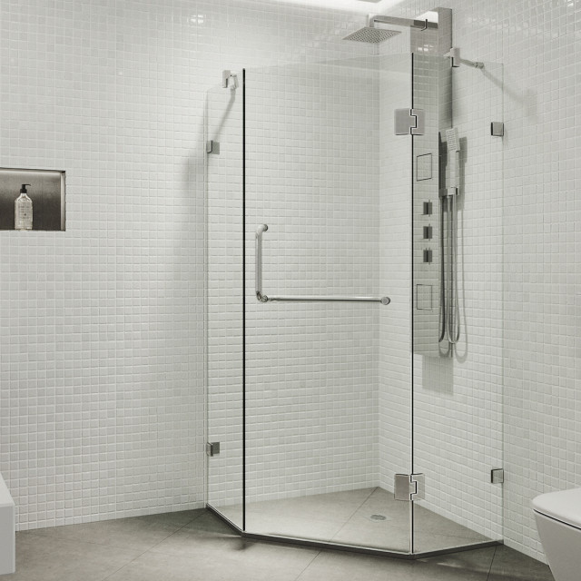 Neo Angle Frameless Glass Shower Doors - Glass Designs