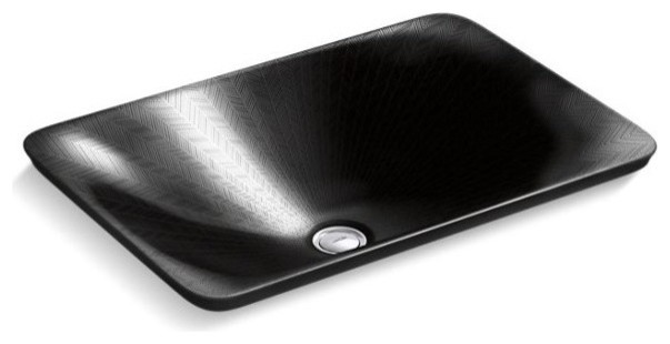 Kohler Sartorial Herringbone On Carillon Wading Pool Bath Sink, Black ...