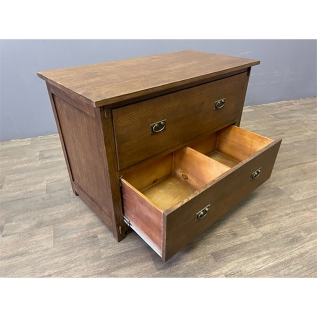 Crafters and Weavers Arts and Crafts 2-Drawer Wood Lateral File Cabinet ...