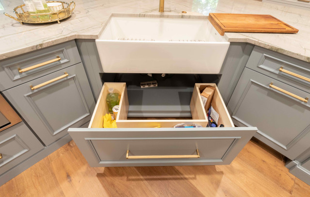 Custom Under-Sink Pull-out Drawer - Transitional - Kitchen ...