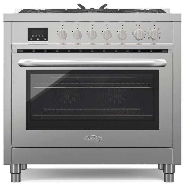 KoolMore 36 in. 5 Burner Freestanding Dual Fuel Range - Contemporary - Gas Ranges And Electric ...