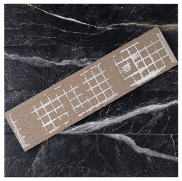 3"x13" Marble Look Subway Tile Wall and Floor Tile, 1 Box - Traditional ...