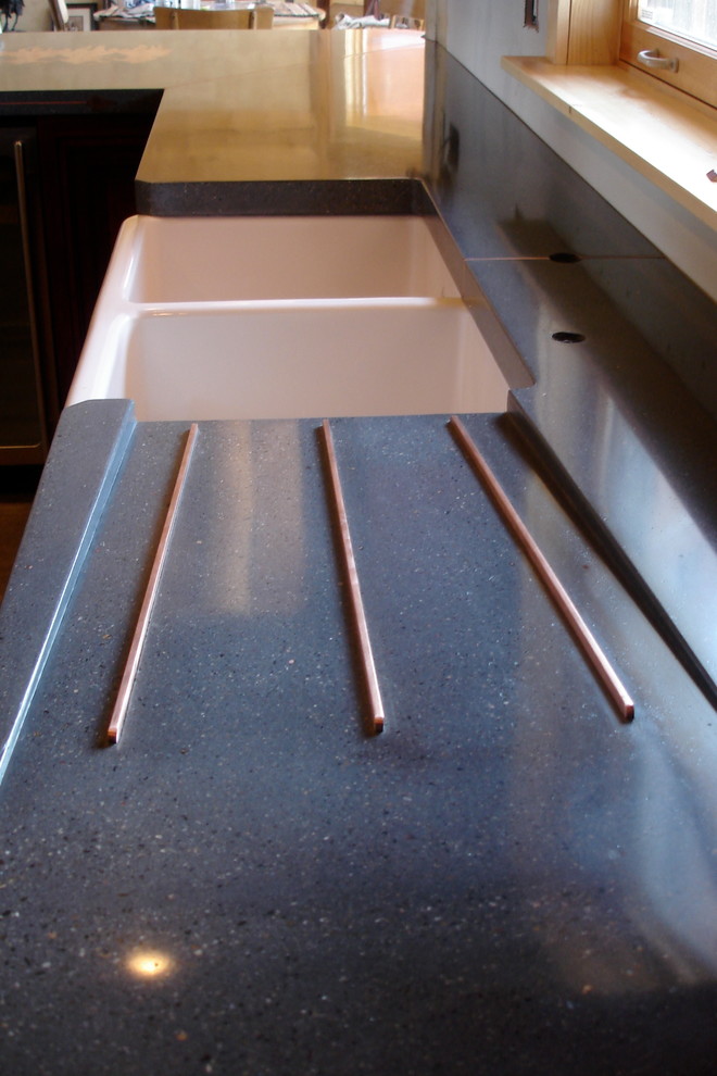 Integrated Drainboard with Raised Copper Rails - Contemporary - Other ...