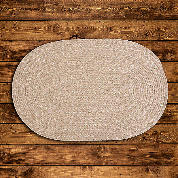 Tremont Oatmeal 2'x9', Runner Oval Rug, Braided - Farmhouse - Hall And ...