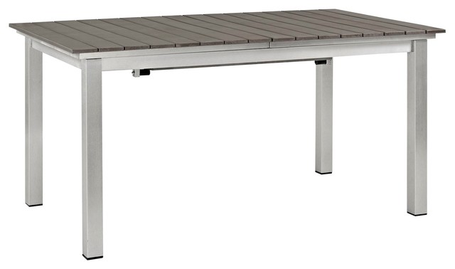 Modern Contemporary Urban Design Outdoor Patio Dining Table, Gray Gray ...