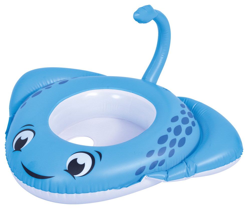 33" Blue Inflatable Sting Ray Fish Baby Pool Float - Modern - Pool Toys ...