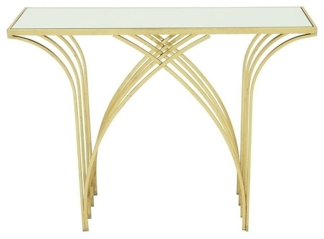 Modern Gold Metal Console Table 65550 - Contemporary - Console Tables ...