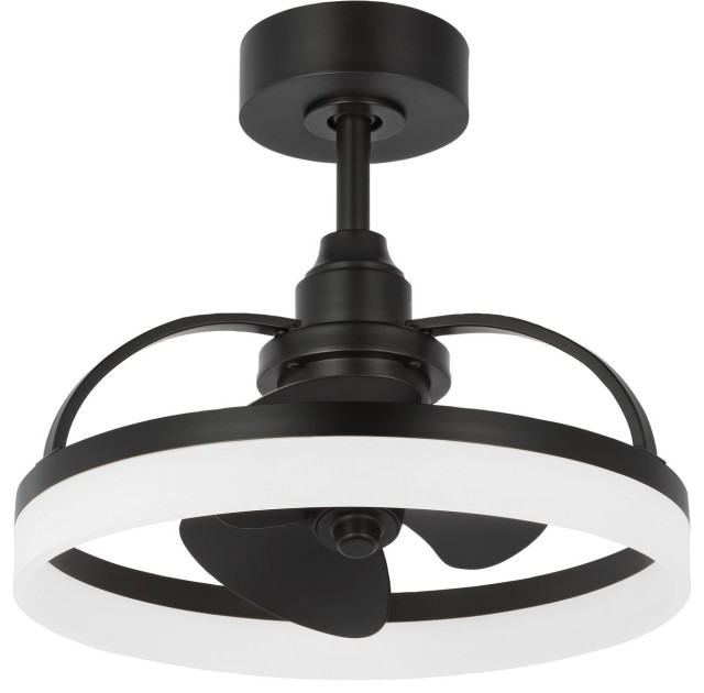 Shear Collection Oscillating 3-Blade Ceiling Fan Matte Black Blades ...