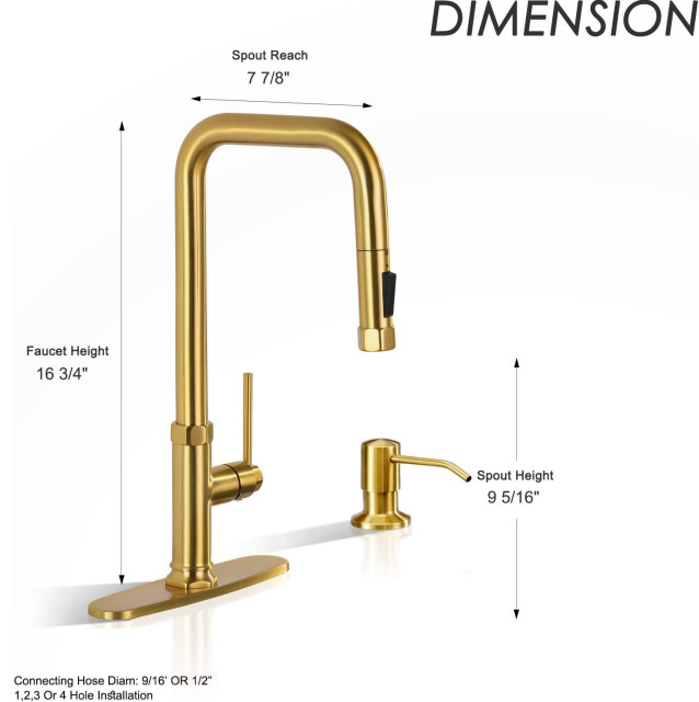 Elegant Kitchen Faucet, U-Shaped Spot & Matching Soap Dispenser ...