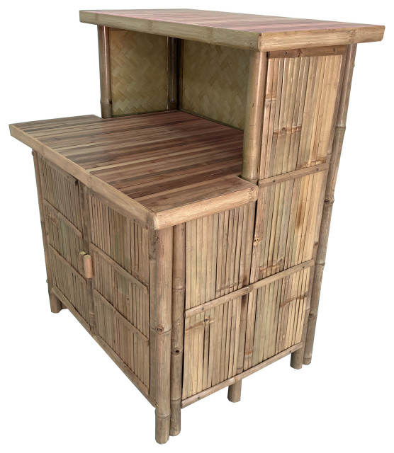 Bamboo Mini Bar Counter - Asian - Outdoor Pub And Bistro Tables - by ...