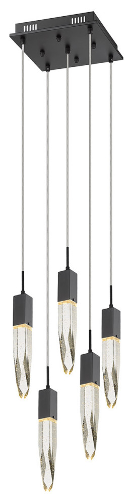 The Original Aspen 5 Light Pendant, Black, Aspen - Contemporary ...