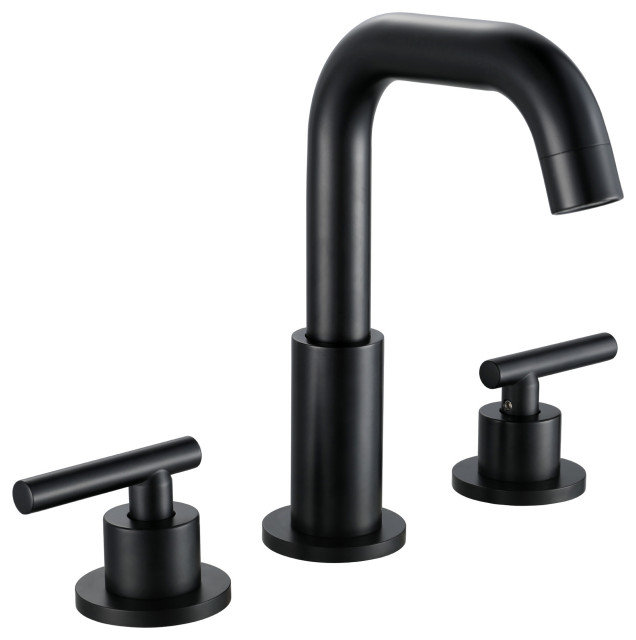 8 in. Widespread 2-Handle High Arc Bathroom Faucet with Brass Dics ...