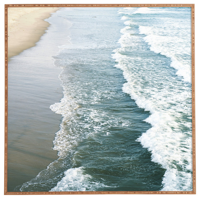 Deny Designs Bree Madden Shore Waves Framed Wall Art, 20x20x1 - Beach ...