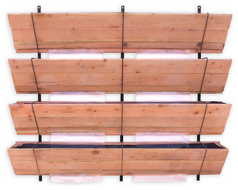 Four Tiered Bolt On Vertical Garden, 6' - Transitional - Outdoor Pots ...