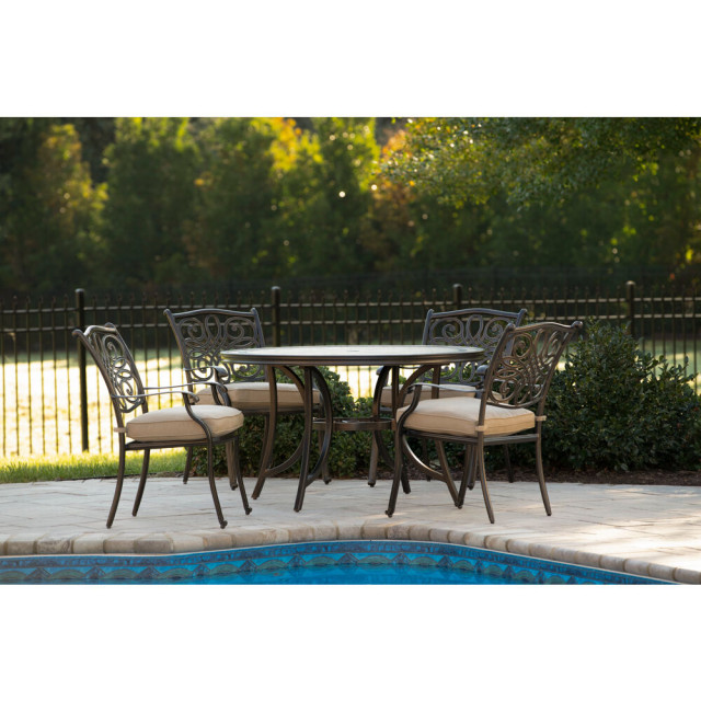 Monaco 5-Piece Dining Set - Mediterranean - Outdoor Dining Sets - by ...