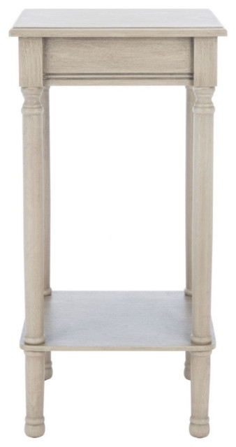 Ainsley Squeare Accent Table, Greige - Traditional - Side Tables And ...