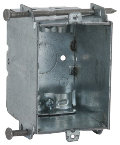 RACO® 8355 Steel S Bracket Switch Box with Attached Nails, 3" x 2-7/8 ...