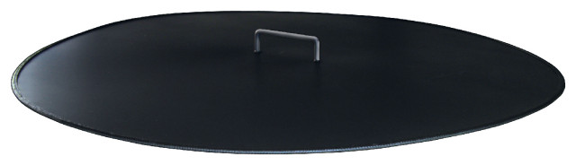 Solid Round Fire Pit Snuffer Cover, Galvanized, 32" Diameter ...