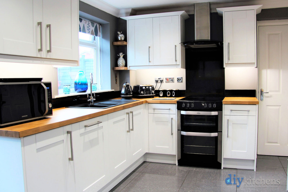An Innova Linwood White Solid Wood Shaker Kitchen - Real Customer ...