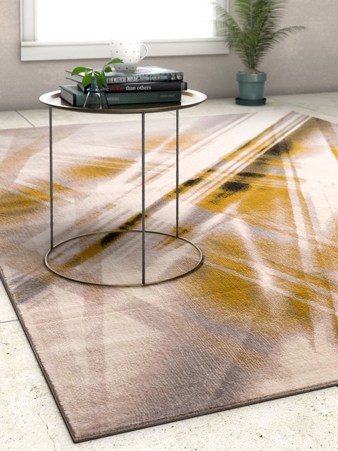 Well Woven London Pierre Stripes Modern Beige Area Rug, 9'3"x12'3 ...