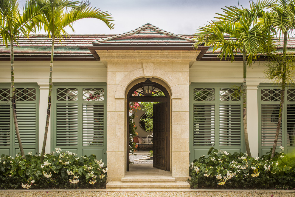 Island Colonial Residence - Tropical - Entry - Miami - by Asbacher ...