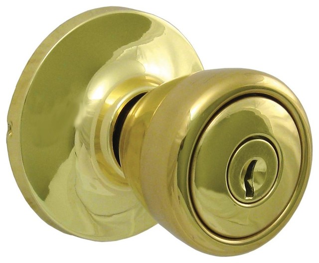 Tulip Entry Knob ,Brass/KW - Transitional - Doorknobs - by Stone Harbor ...