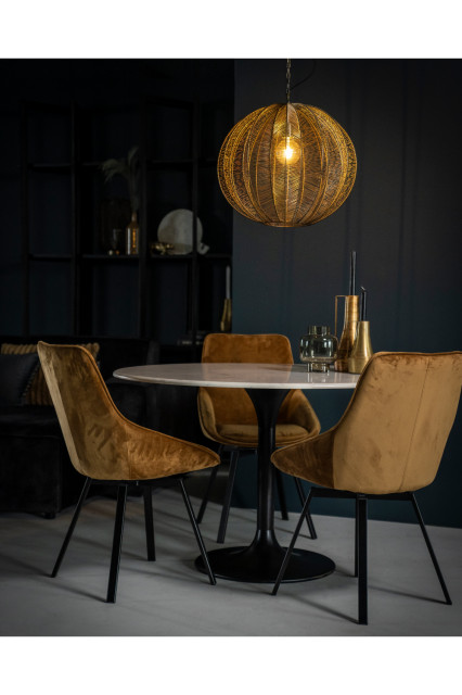 Brown Velvet Dining Chairs (2) | By-Boo Beau - Midcentury - Dining ...