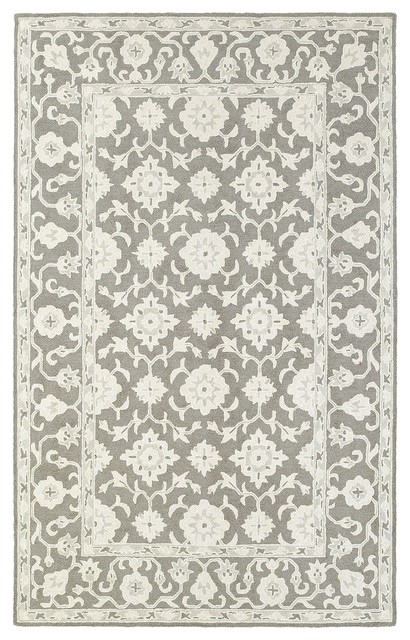 Manor 81204 Grey/Stone 8' x 10' Rug, Rectangle 10' x 13' - Contemporary ...