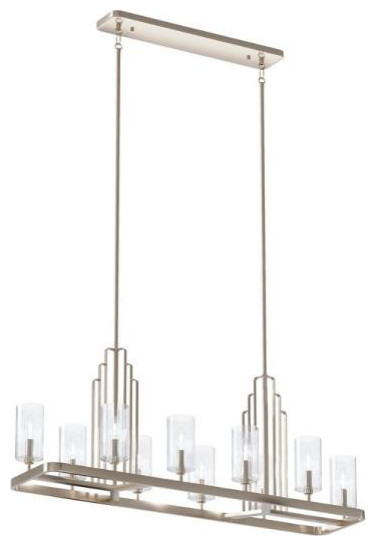 Kichler Lighting 52413PN Kimrose - 10 Light Double Linear Chandelier In ...