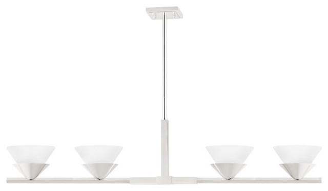 Hudson Valley 6404-Pn, 4 Light Island Light - Midcentury - Kitchen ...