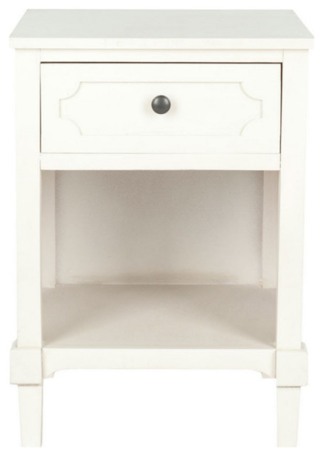 Briscoe Storage Side Table, White - Transitional - Side Tables And End ...