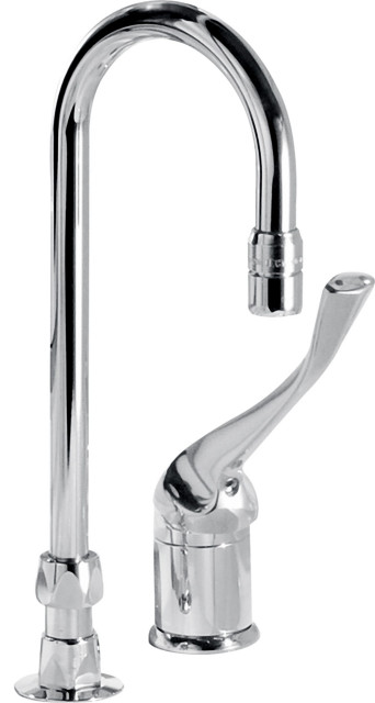 Single Control Mixing Faucet With Gooseneck Spout Less Pop-Up ...