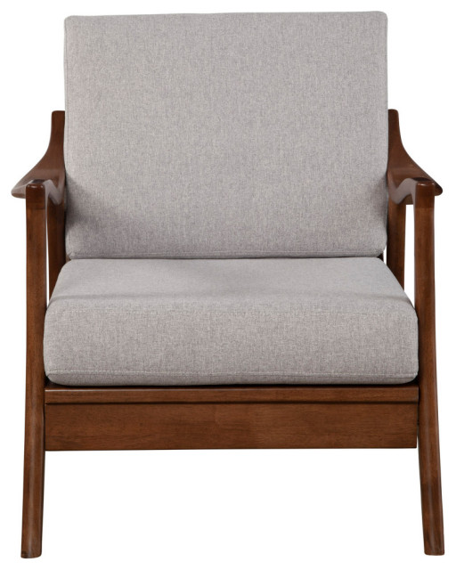 Zephyr Slate Lounge Chair With Removable Cushions - Midcentury ...