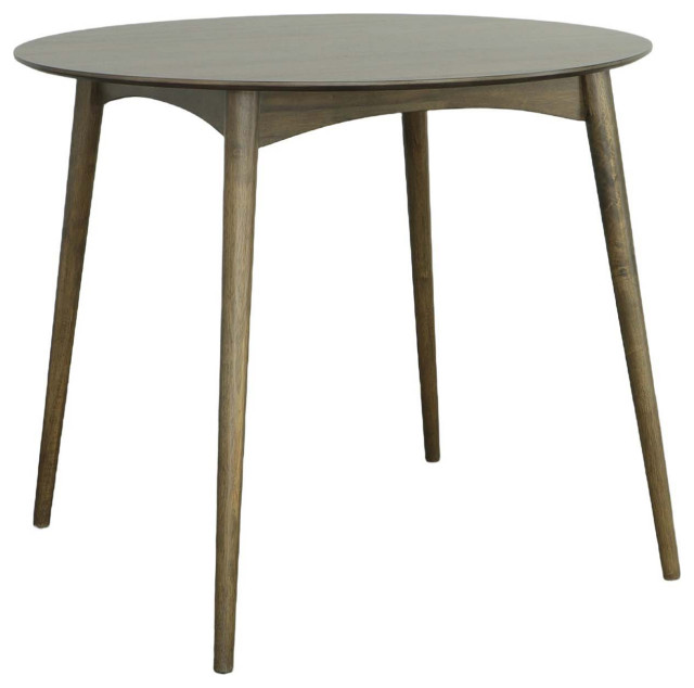 Noda Round Pub/Bar Table, Walnut Ale Brown - Midcentury - Indoor Pub ...