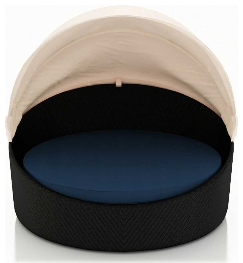 Wink Canopy Daybed, Coffee Bean - Tropical - Outdoor Chaise Lounges ...