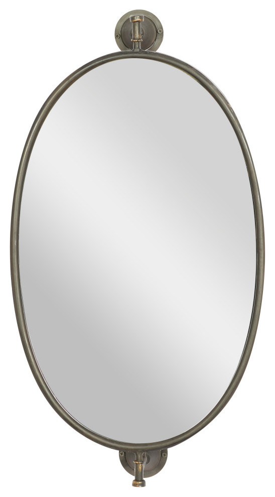 Industrial Black Metal Wall Mirror 39728 - Industrial - Wall Mirrors ...