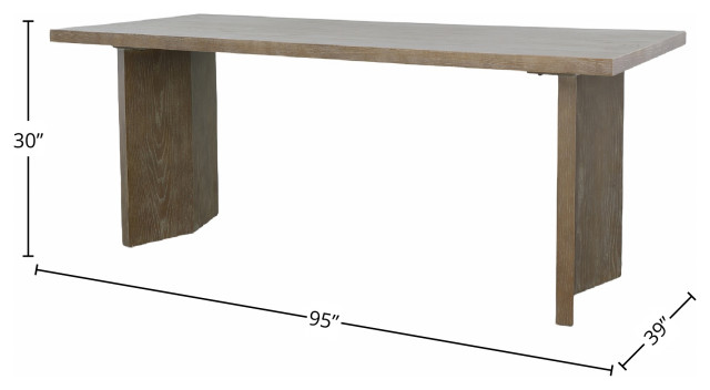 Fraser Rectangular Dining Table, Brown - Farmhouse - Dining Tables - by LH Home | Houzz