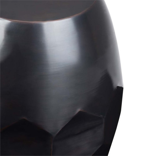 Maklaine Industrial 16 " Metal Accent Side Table in Antique Copper ...