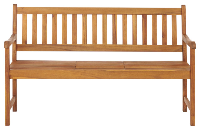 Bristol Two Seat Bench With Pop Up Table - Transitional - Outdoor ...