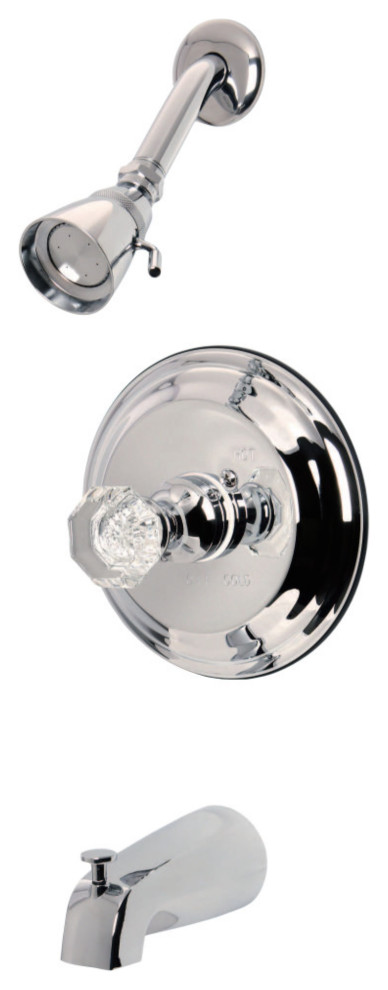 KB2631WCL Celebrity Tub and Shower Faucet, Single Crystal Octagonal ...