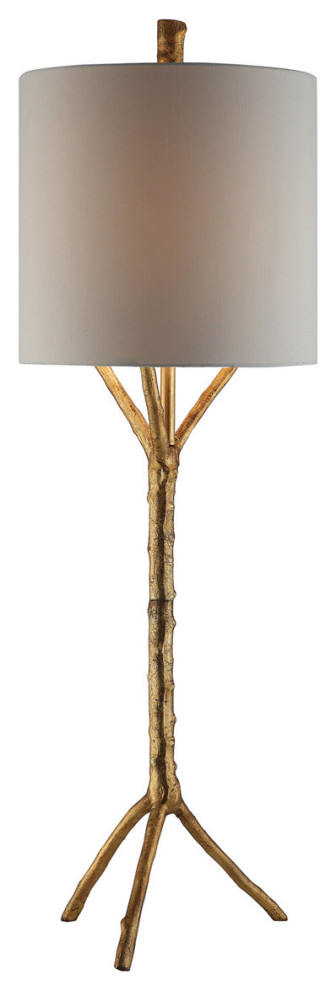 Metal Tree 1 Light Table Lamp, Gold Leaf - Contemporary - Table Lamps ...