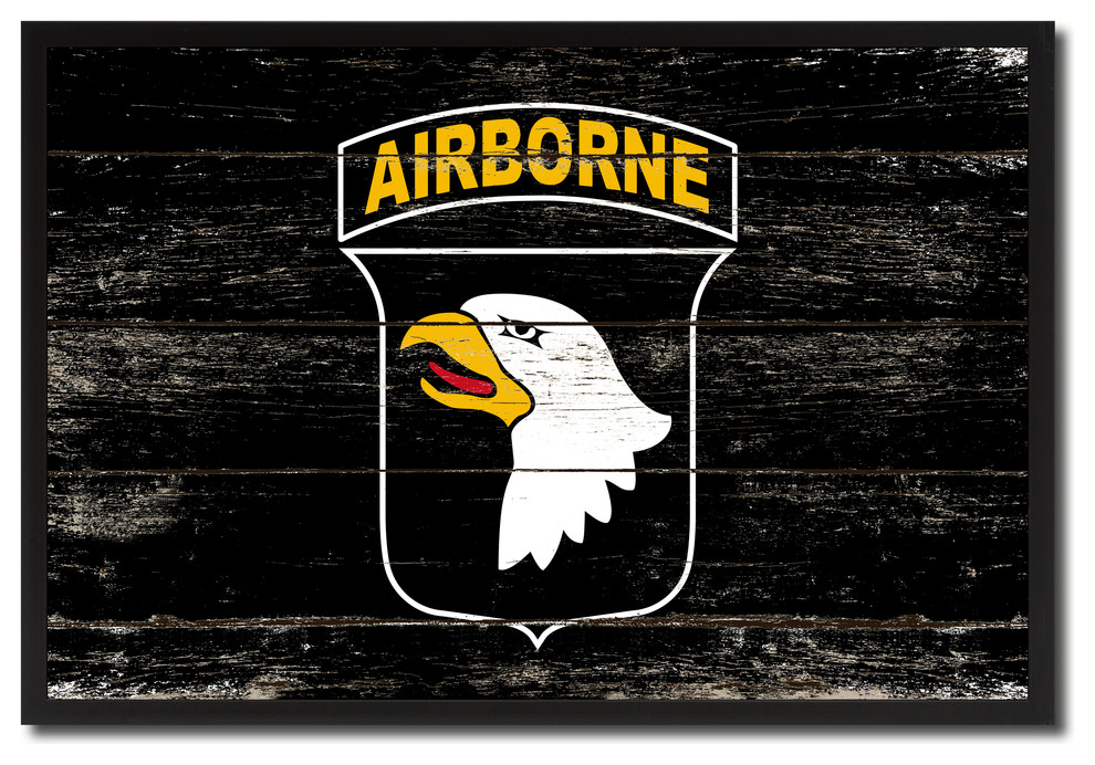US Army 101st Airborne Military Flag Canvas Print, 13"x19", 19"x28 ...