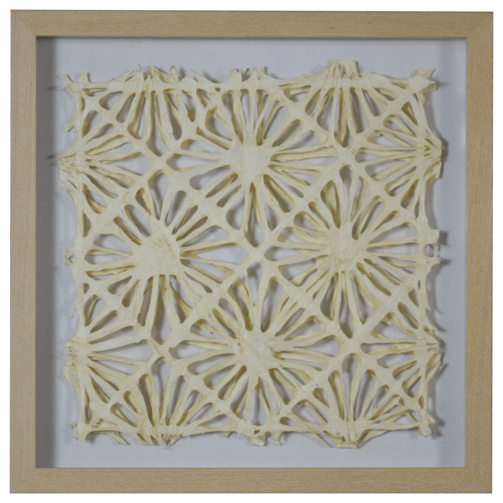 Framed Abstract Wall Decor Art, 100% Handmade 3D Shadow Box 20x20 ...